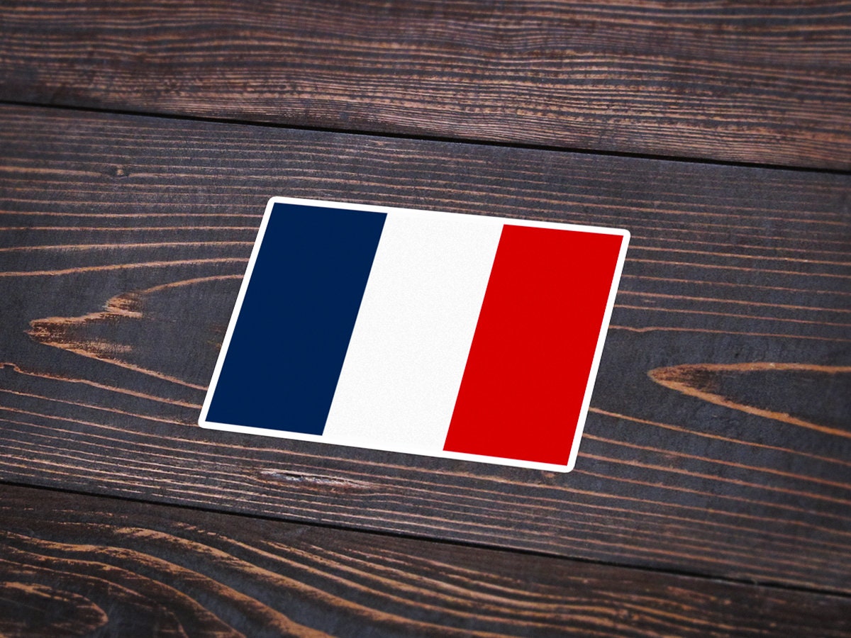 French Flag Sticker | France Vinyl Decal | Laptop Sticker | Country ...