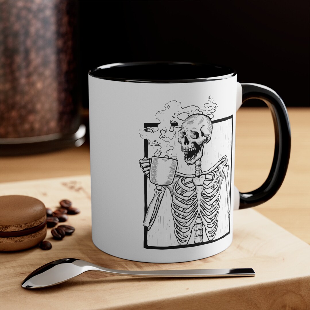 Skeleton Coffee Mug Gothic Mug Skeleton Coffee Cup Skull Mug Fall Mug ...