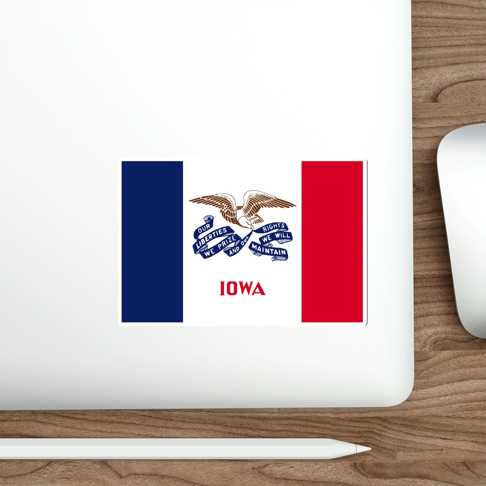 Iowa State Flag Sticker | Water Bottle Decal | Laptop Sticker | Premium ...