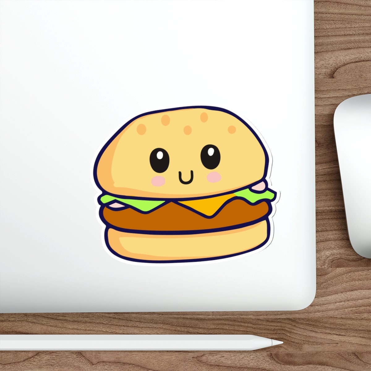 Hamburger Sticker | Cute Kawaii Decal | Laptop Vinyl Sticker | Water ...