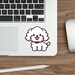White Toy Poodle Sticker Laptop Decal Laptop Sticker Poodle Decal Dog ...