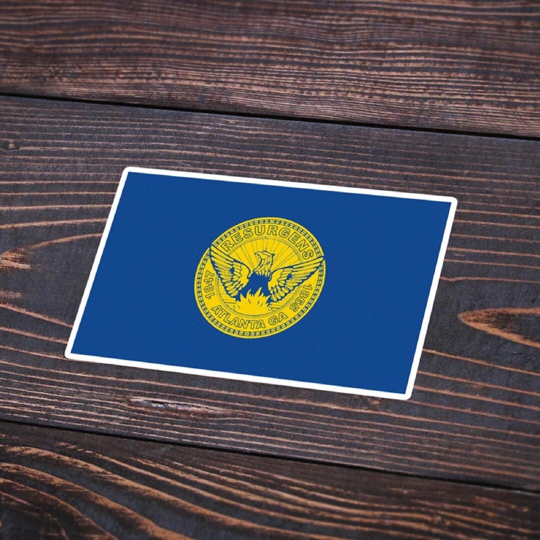 Atlanta Flag Vinyl Sticker - ATL Decal - Etsy