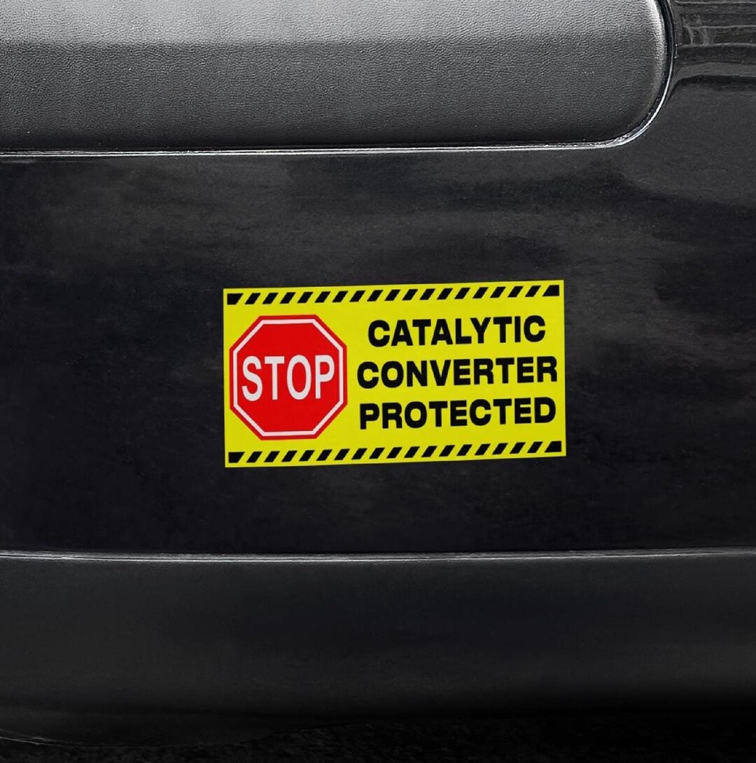 Catalytic Converter Protection Sticker - Anti-theft Warning Vinyl Decal ...