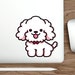 White Toy Poodle Sticker Laptop Decal Laptop Sticker Poodle Decal Dog ...