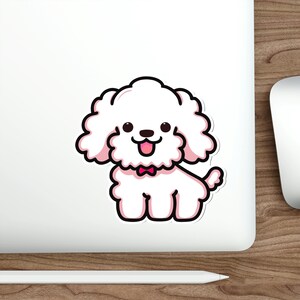 White Toy Poodle Sticker | Laptop Decal | Laptop Sticker | Poodle Decal ...