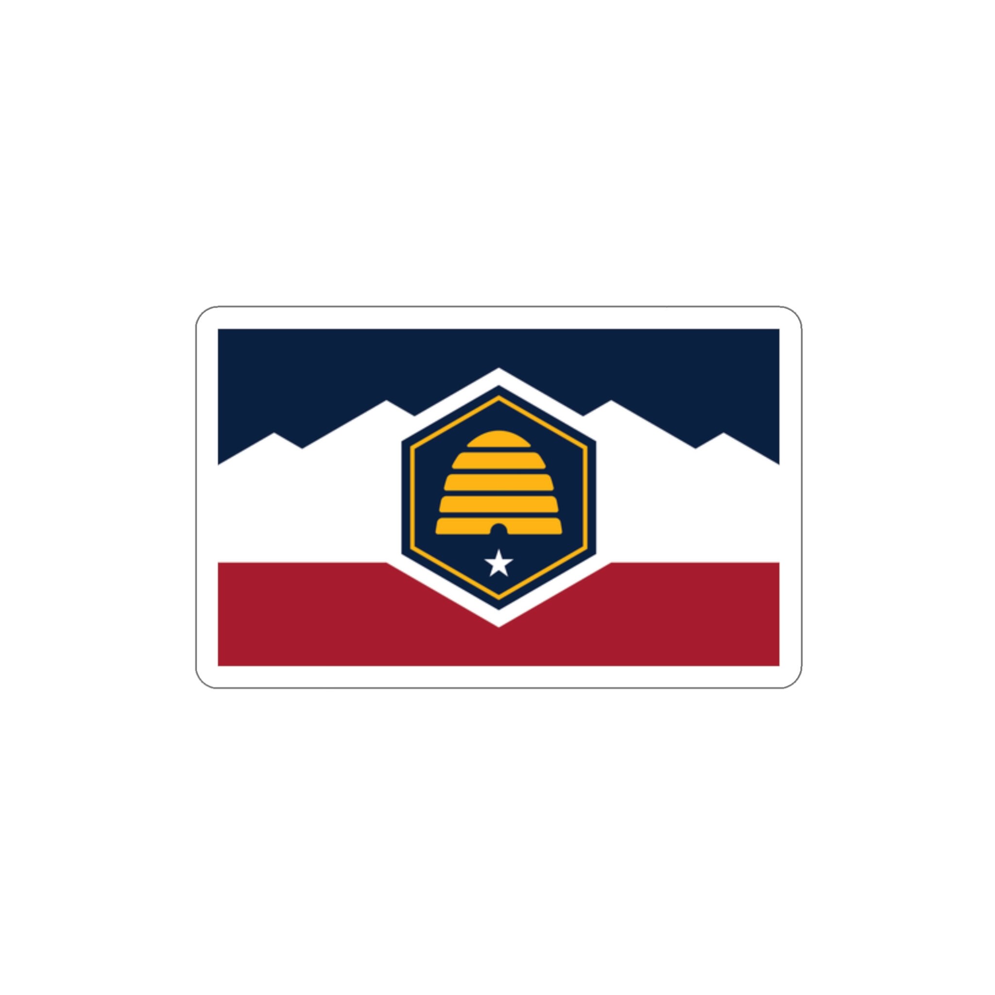 Utah Beehive State Flag Sticker Water Bottle Sticker - Etsy