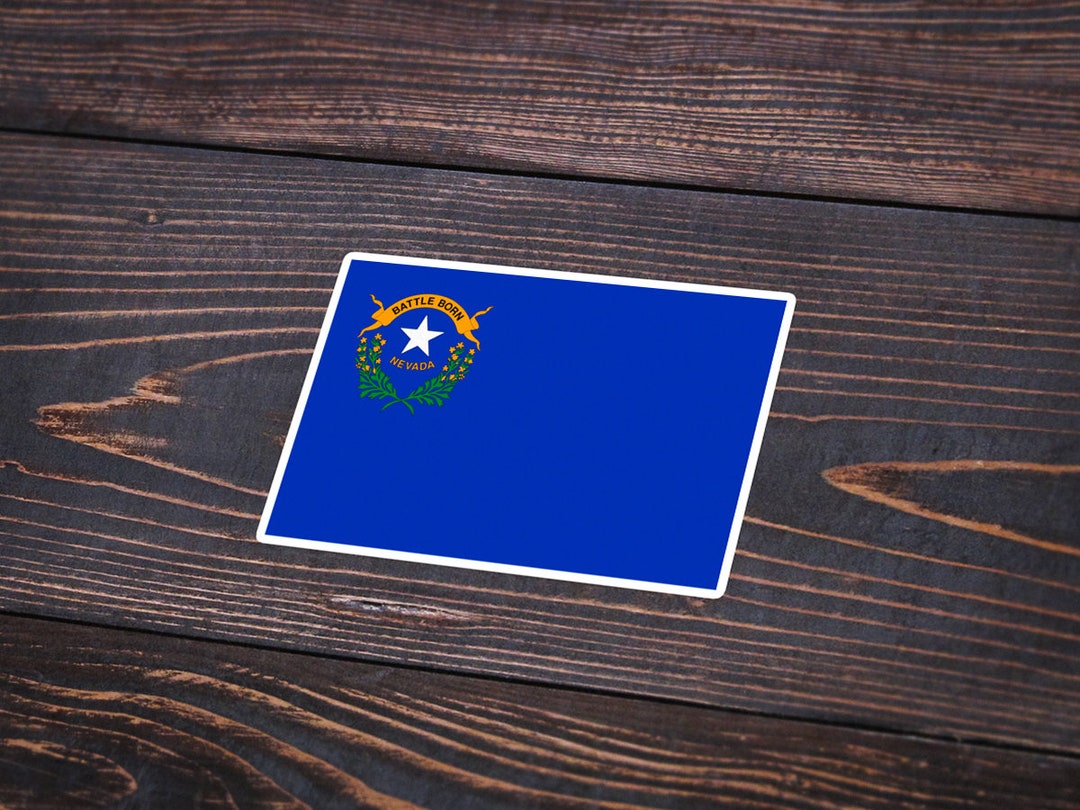 Nevada State Flag Sticker | Outdoor Vinyl Decal | Laptop Sticker ...