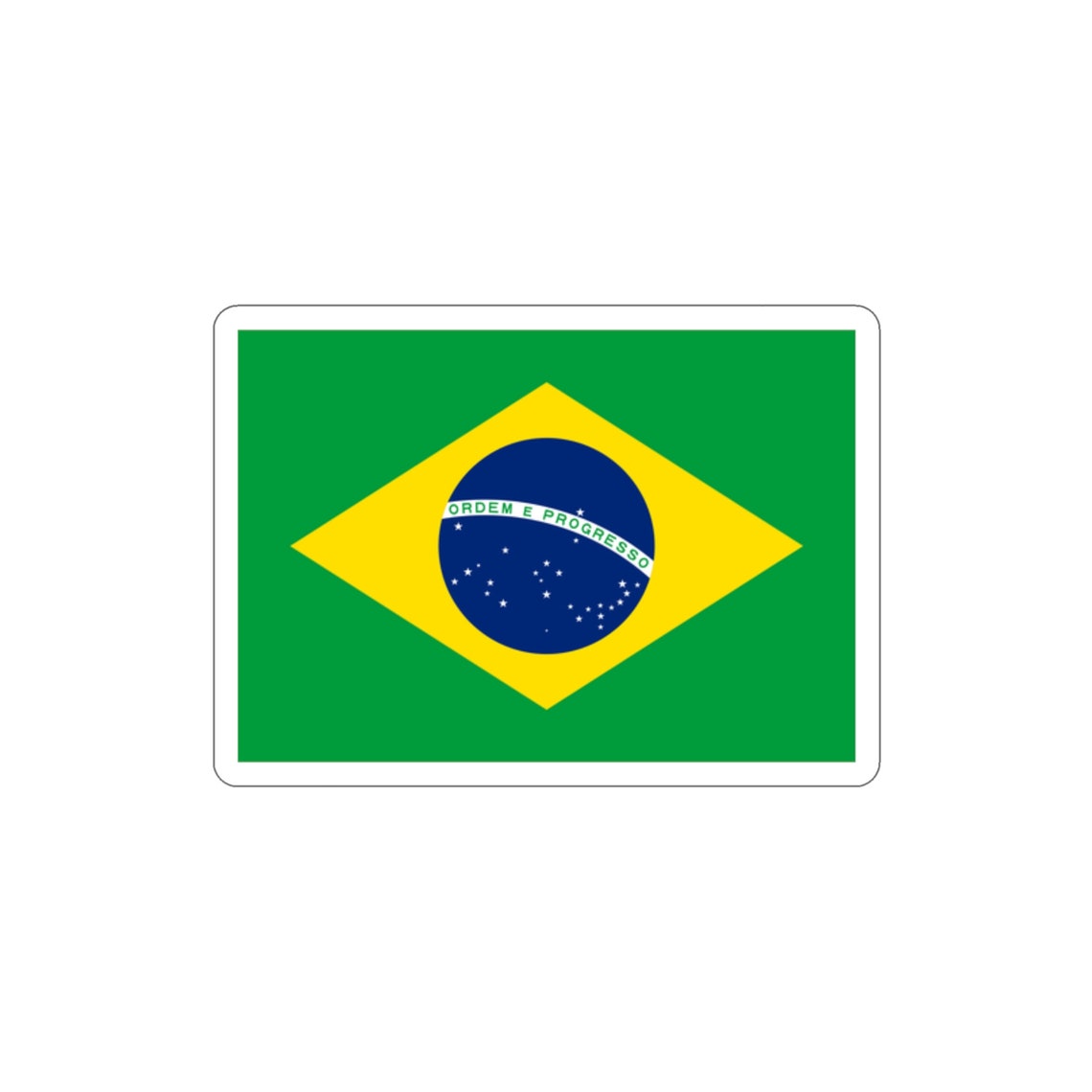 Brazilian Flag Vinyl Sticker Waterproof Laptop Car Sticker Brazil ...