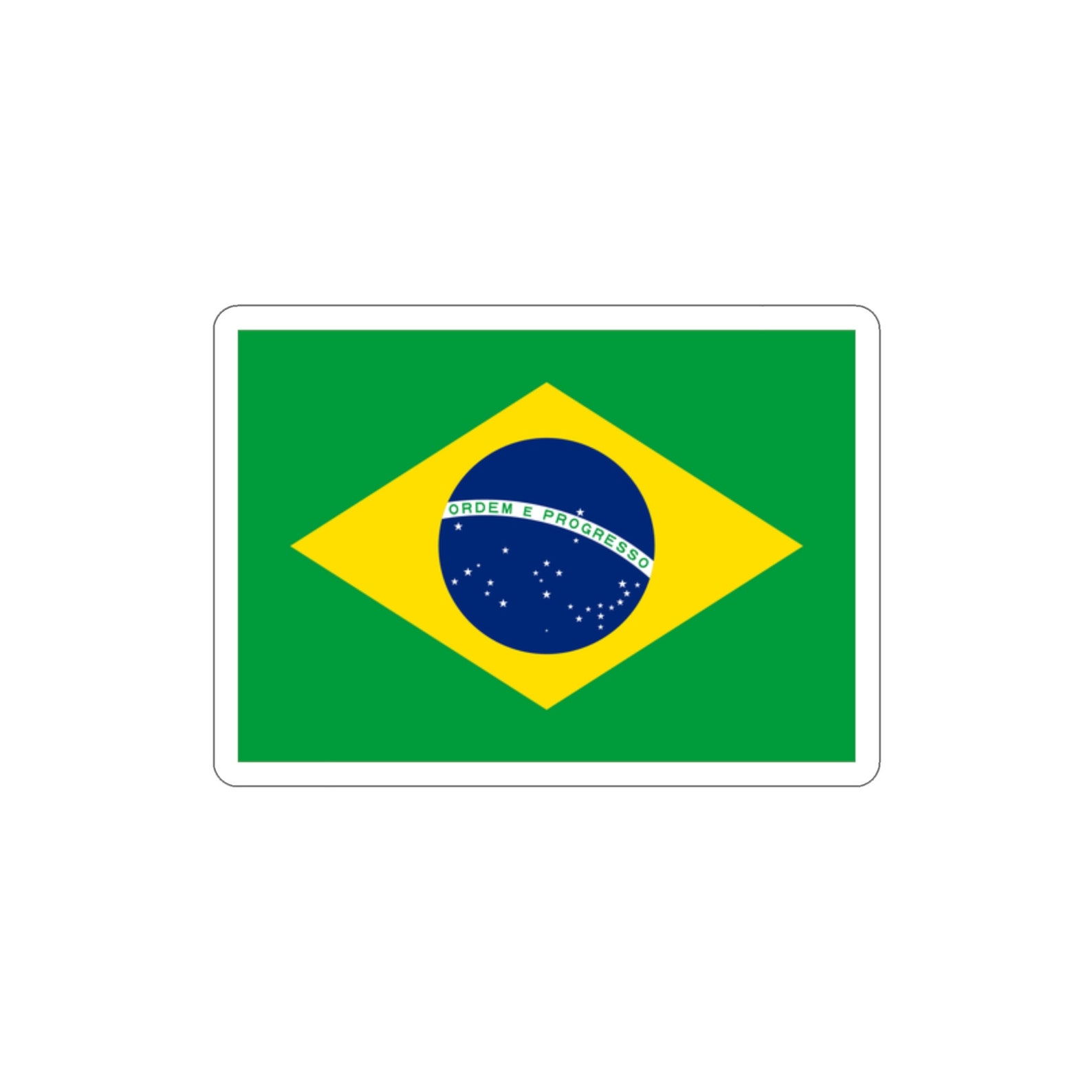 Brazilian Flag Vinyl Sticker Waterproof Laptop Car Sticker Brazil ...