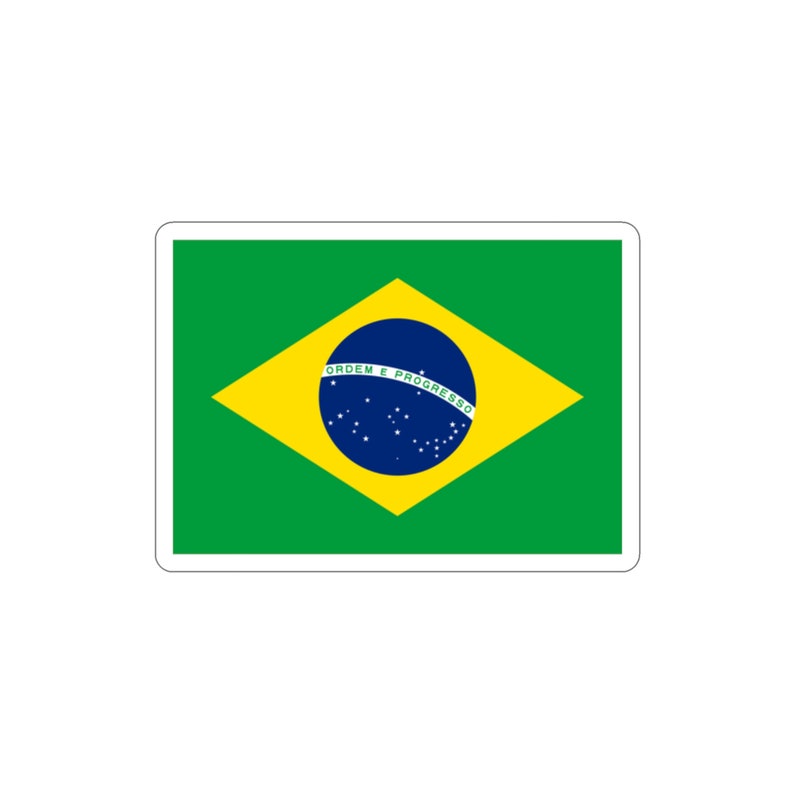 Brazilian Flag Vinyl Sticker Waterproof Laptop Car Sticker Brazil ...