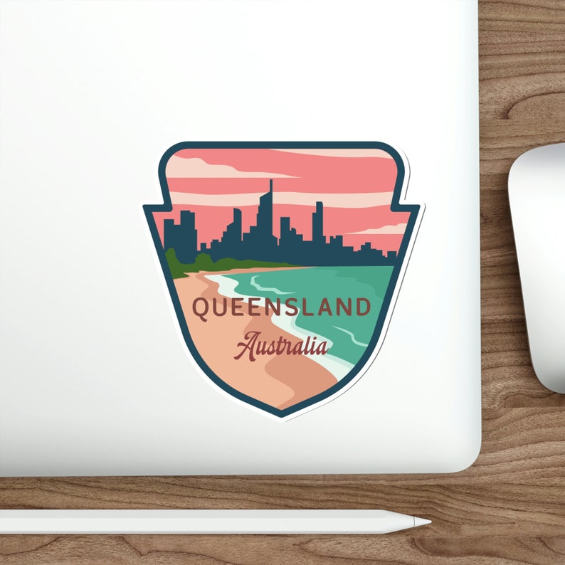 Queensland Australia Sticker | Vinyl Decal for Laptop, Water Bottle ...