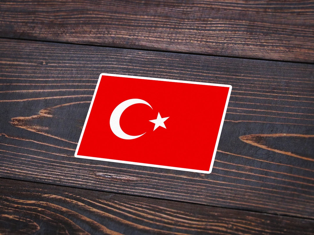 Turkey Flag Sticker | Turkish Vinyl Decal | Laptop Sticker | Country ...