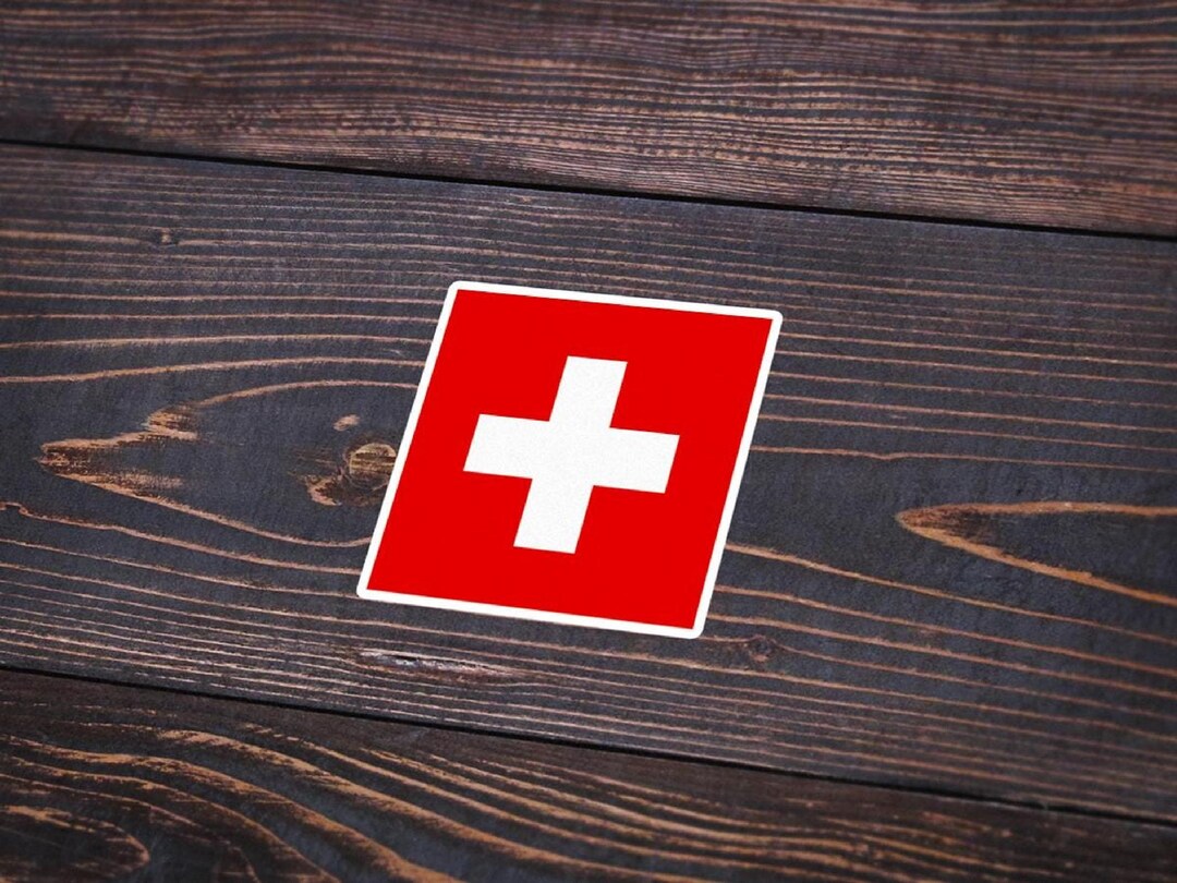 Switzerland Flag Sticker | Swiss National Pride | Europe Travel Decals ...