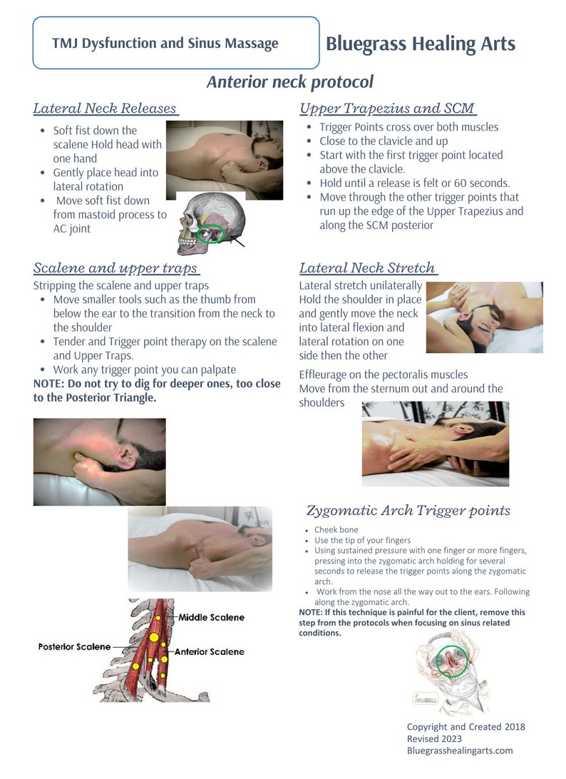 TMJ Soft Tissue Techniques Guide: Bodywork Quick Reference (PDF) - Etsy