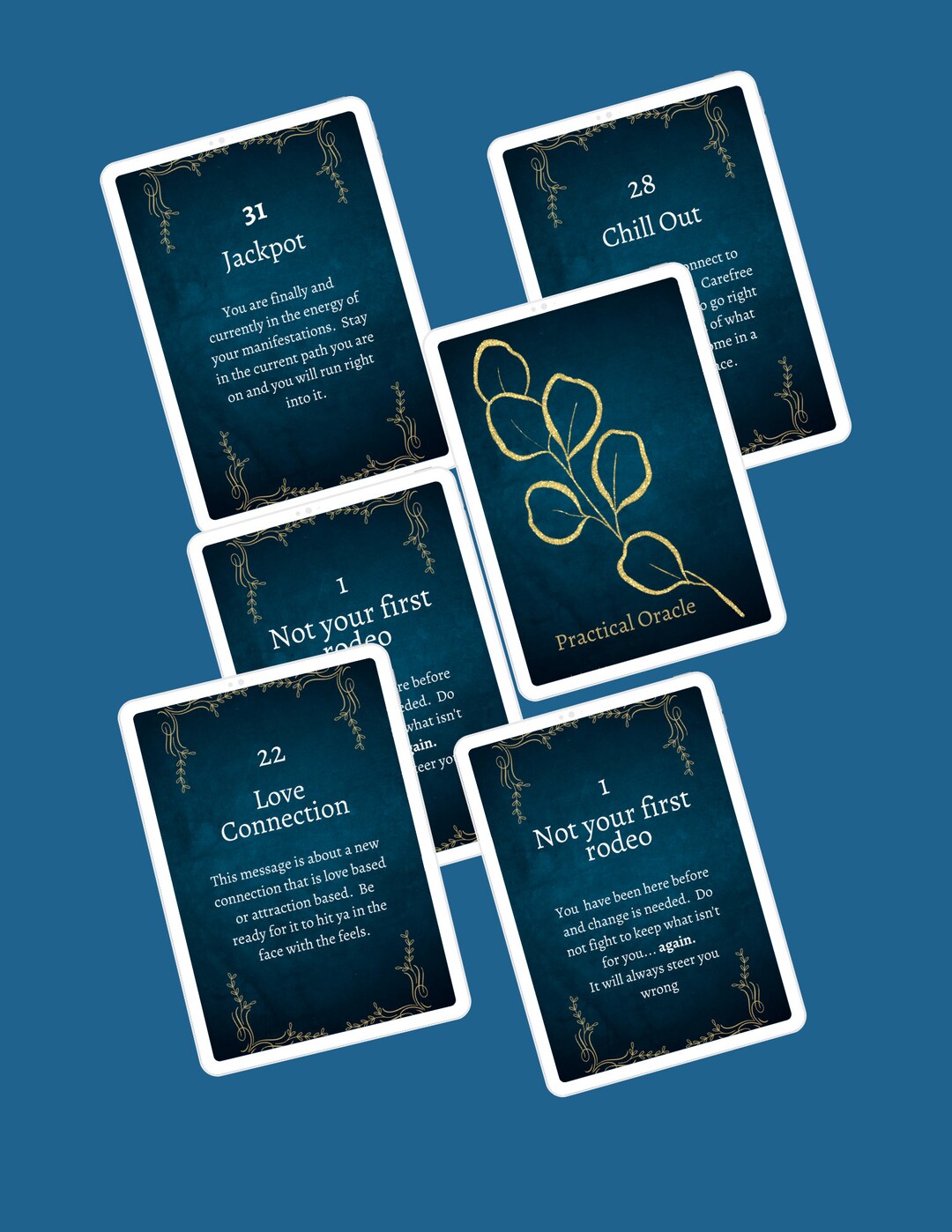 Blue Oracle Message Cards - Etsy