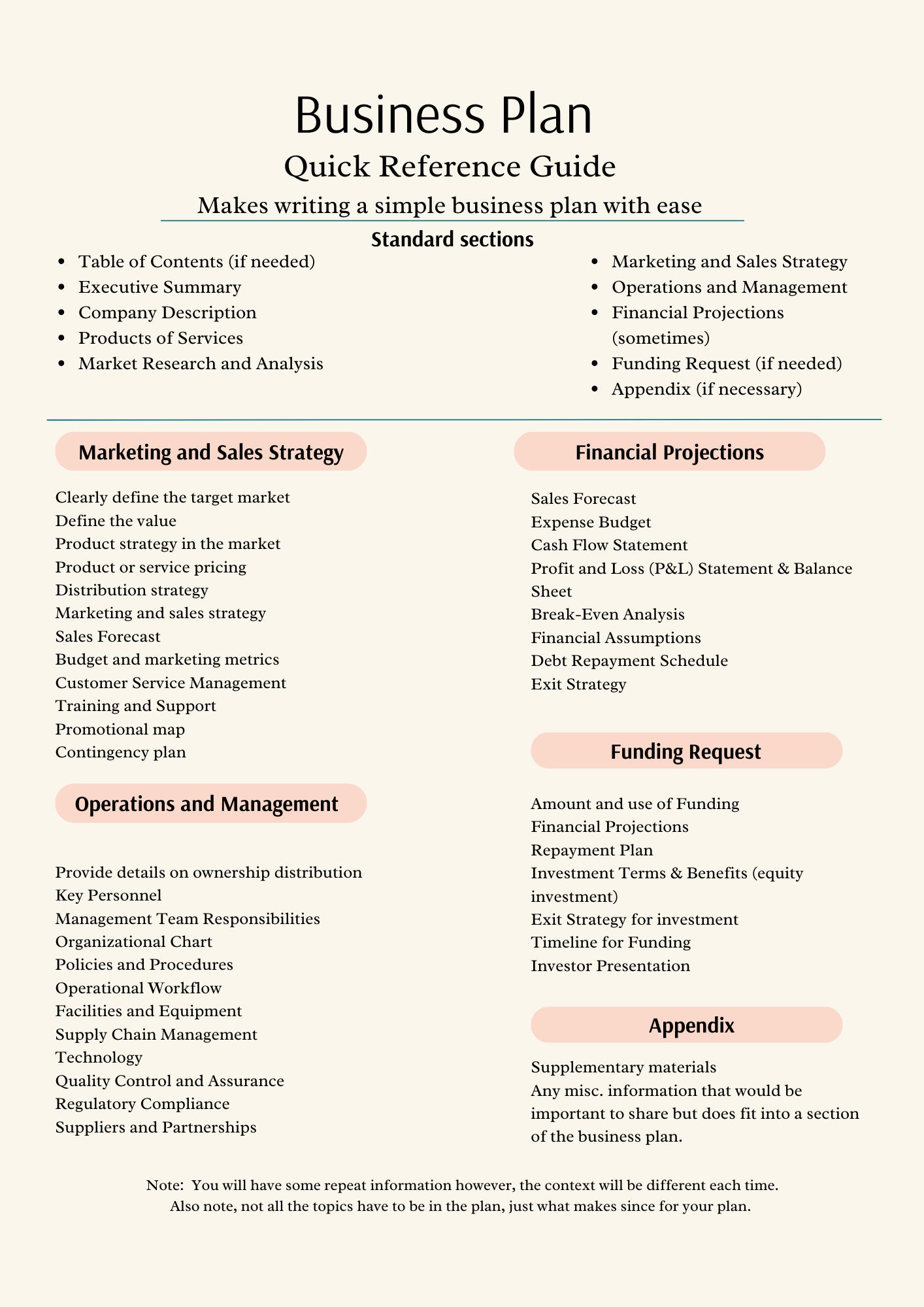 Simple Business Plan Quick Reference Guide 2 Sizes - Etsy