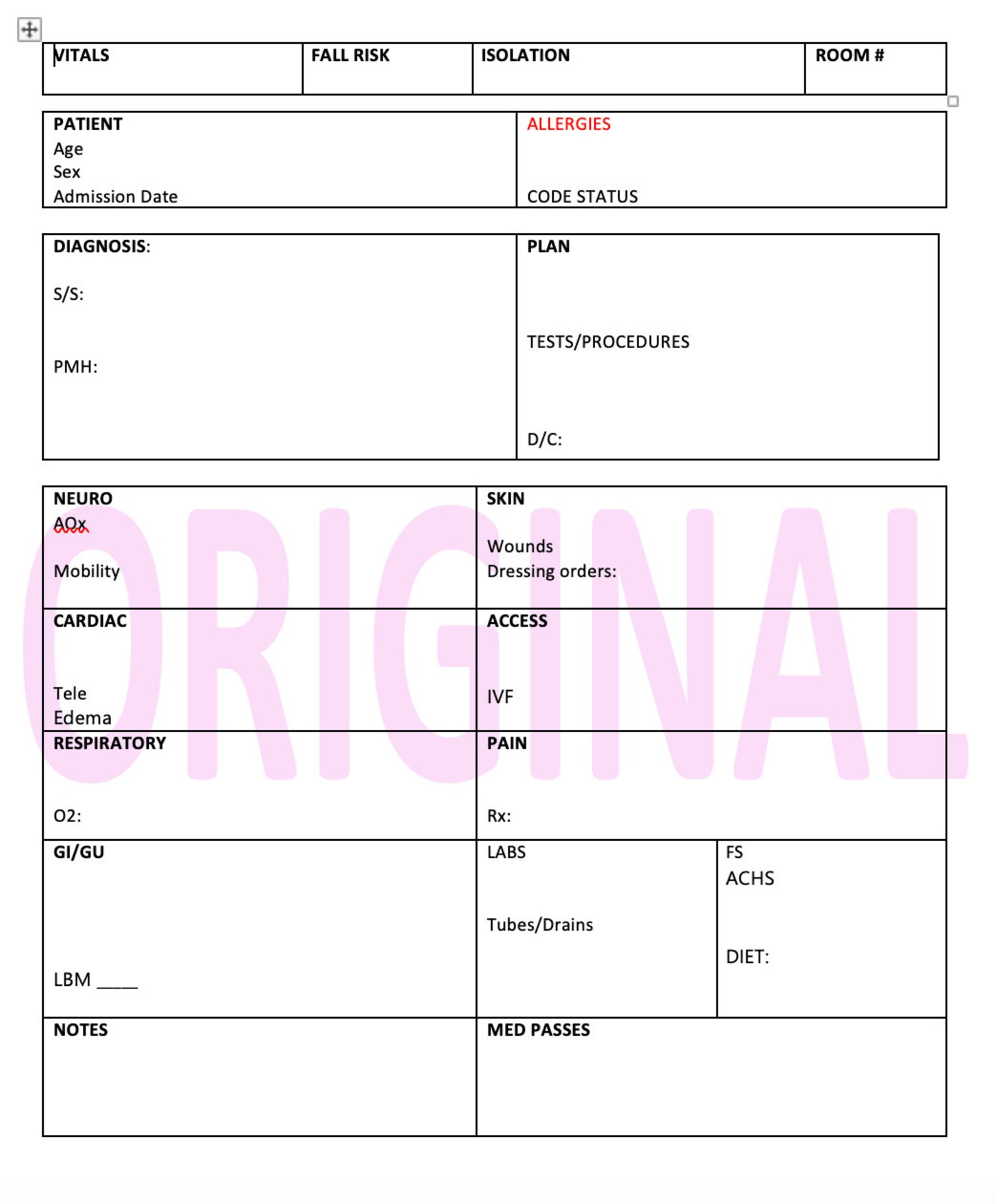 Simplified Handoff Sheet to Excel in Giving Report! - Etsy