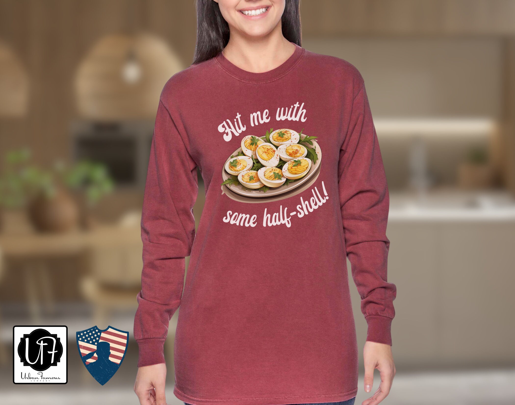 Deviled Egg Shirt Hit Me With Some Half-shell T-shirt Thanksgiving ...