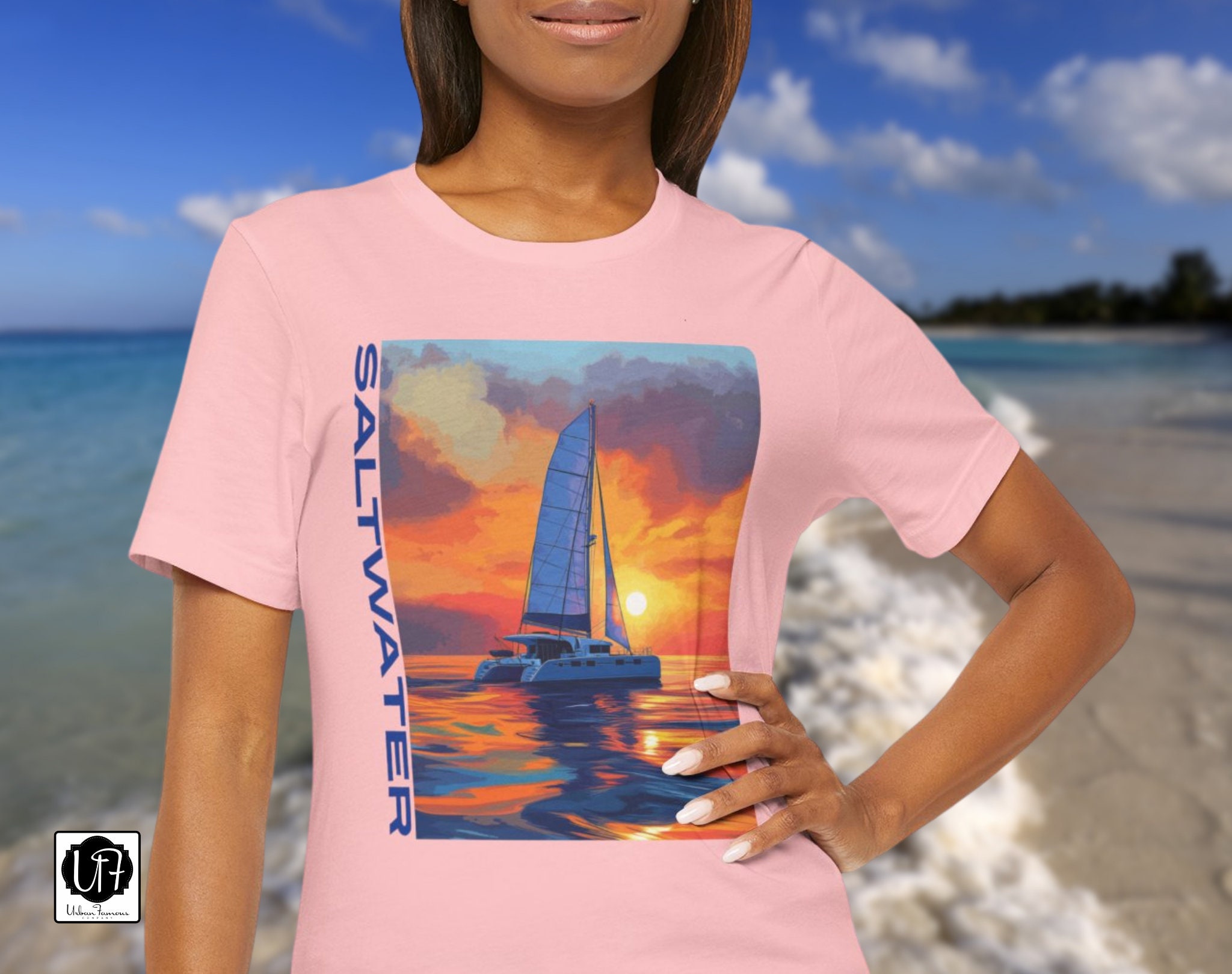 Saltwater Sailboat Shirt Summer Ocean Sailing Catamaran T-shirt ...