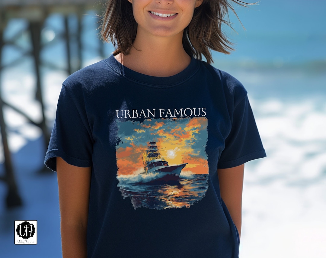 Deep Sea Fishing Yacht Shirt Summer Ocean Party Boat T-shirt Hatteras ...