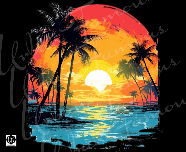 Beautiful Tropical Sunsets PNG Instant Download Files for Sublimation ...