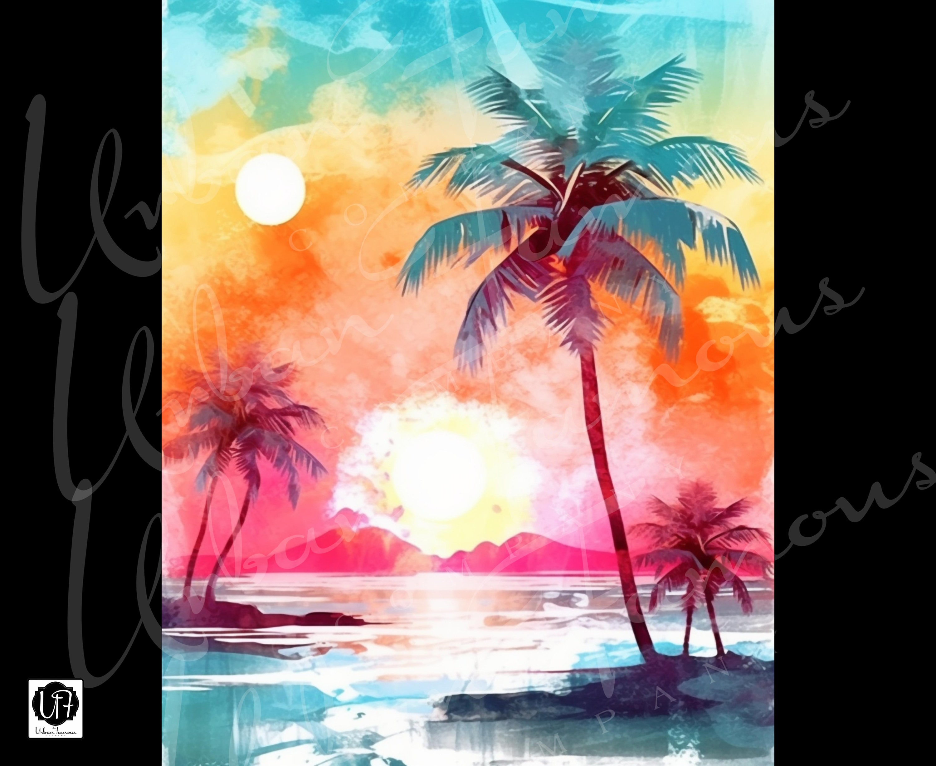 Beautiful Tropical Sunsets PNG Instant Download Files for Sublimation ...