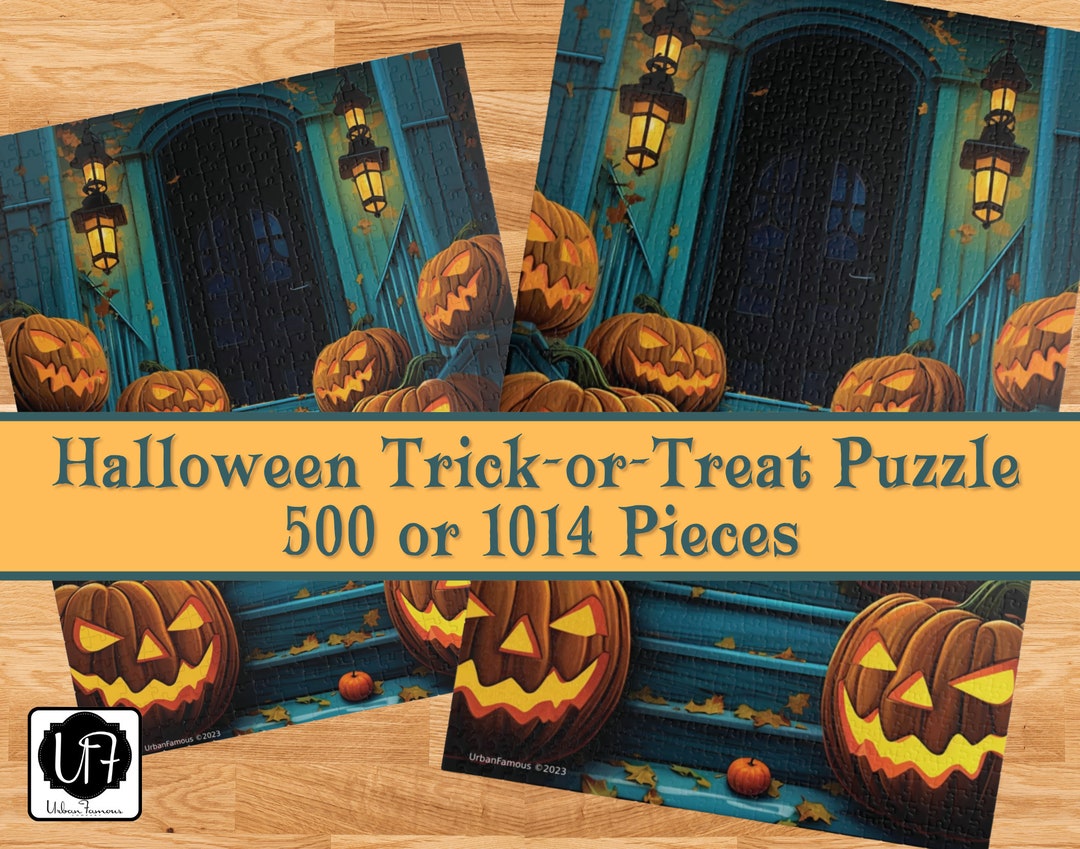 Spooky Halloween Door Puzzle Spooky Season Gift Halloween Kids Activity ...