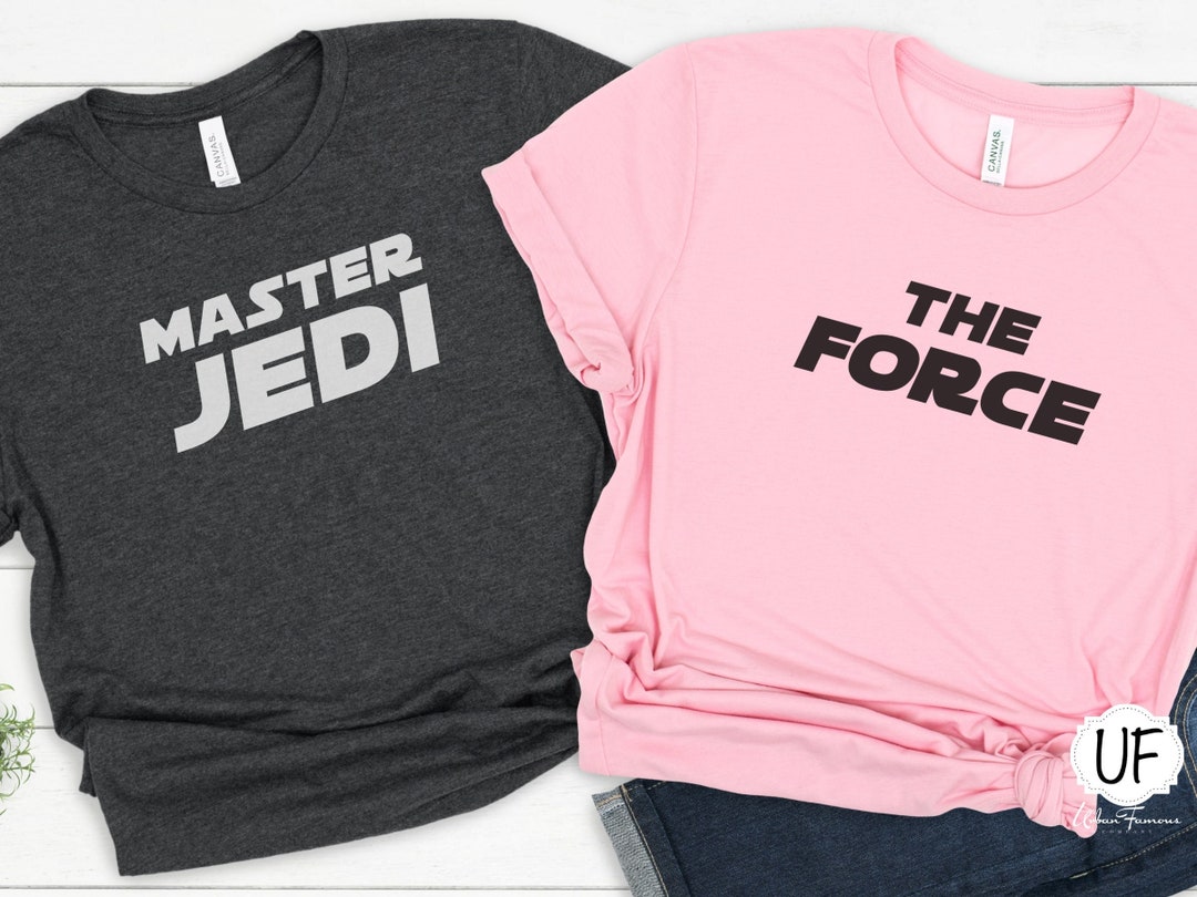 Star Wars Master Jedi and the Force Adult T-shirts, Couple's Vacation ...