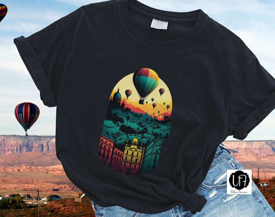 Hot Air Balloon Race T-shirt Soar Fun Summer Vacation Shirt for Flying ...