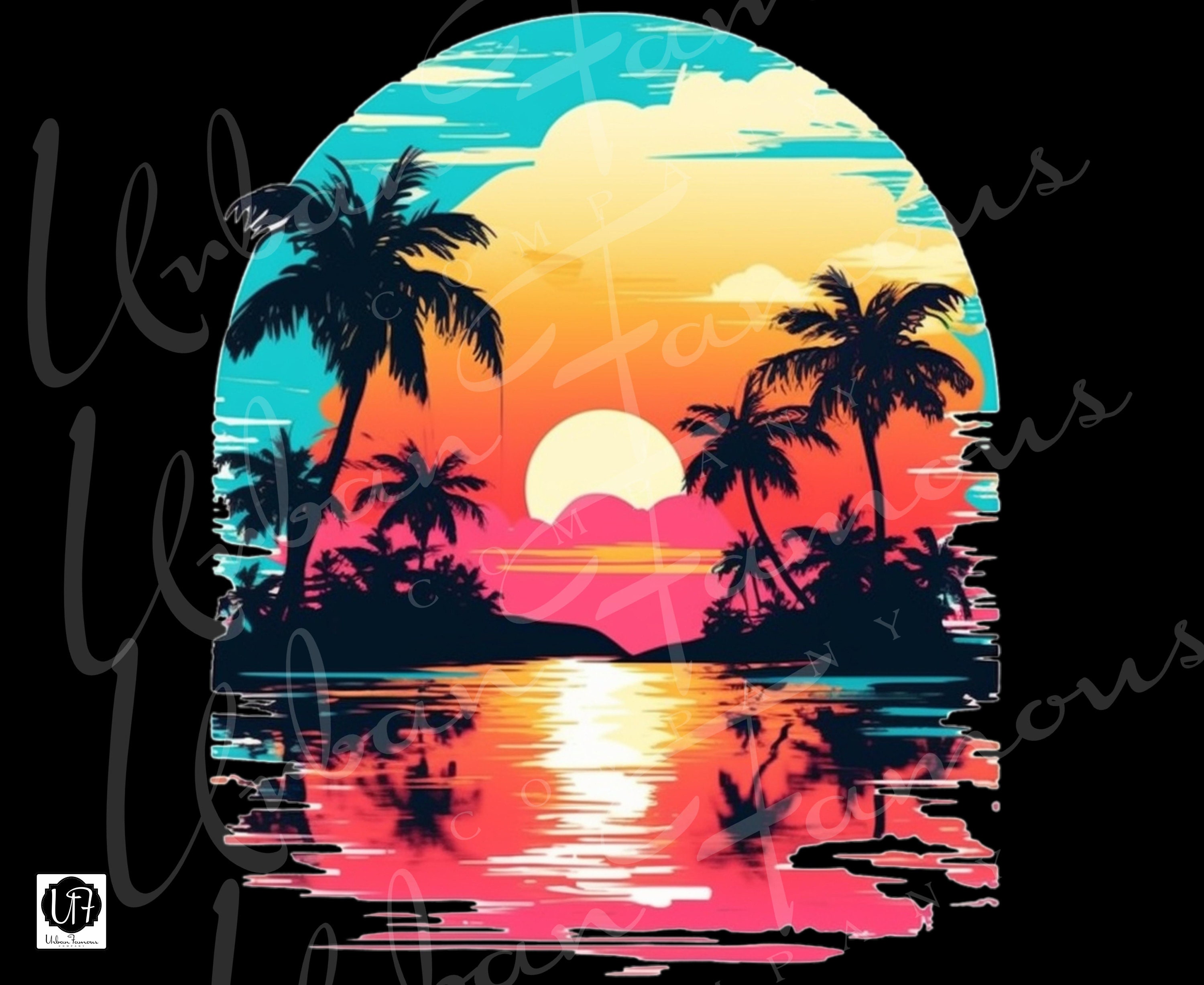 Beautiful Tropical Sunsets PNG Instant Download Files for Sublimation ...
