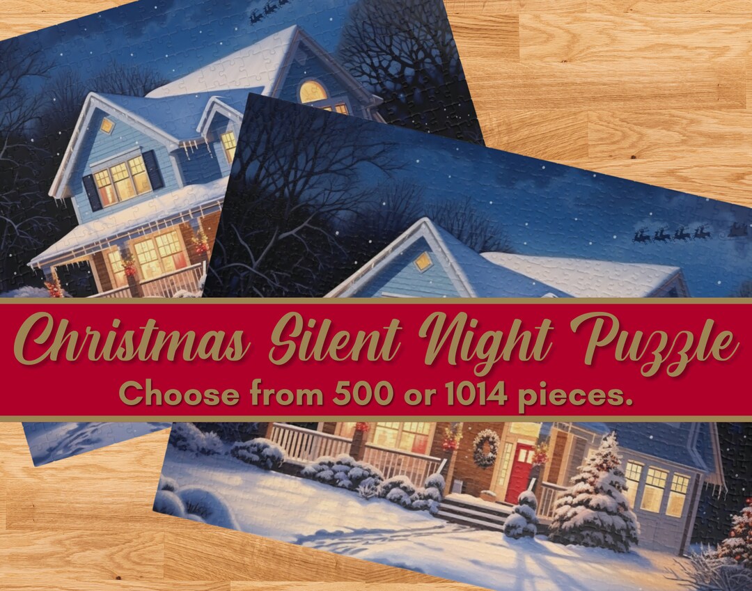 Christmas Silent Night Puzzle Santas Reindeer Sleigh Holiday Kids ...