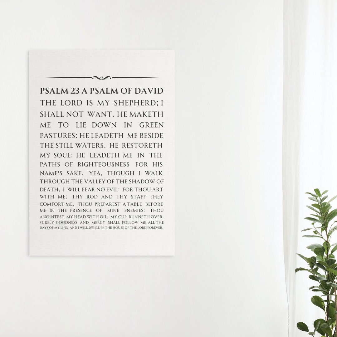 Psalm Twenty-three | Psalm 23 | the Lord is My Shepherd | Psalm 23 Wall ...