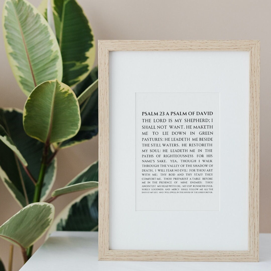 Psalm Twenty-three | Psalm 23 | the Lord is My Shepherd | Psalm 23 Wall ...