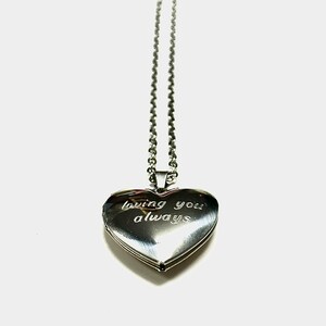 Stainless Steel Heart Locket Engraving - Etsy