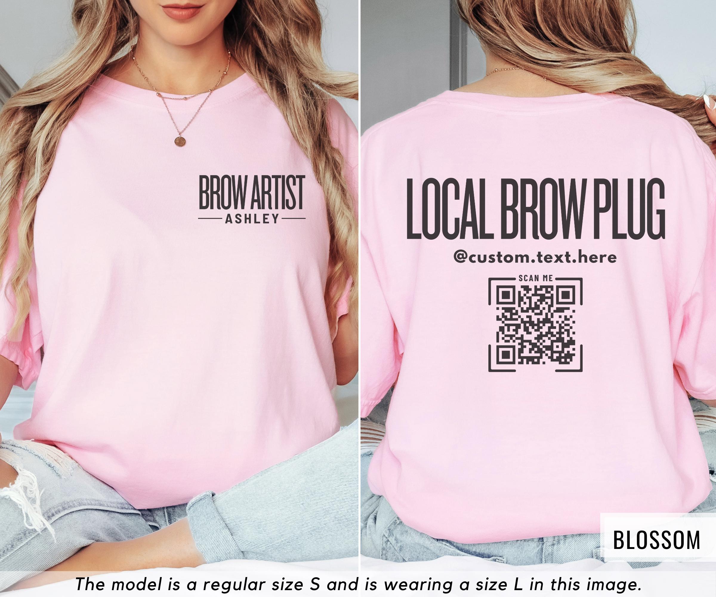 Custom Brow Tech Shirt, Brow Artist Tshirt, QR Code Brow Tech Instagram ...