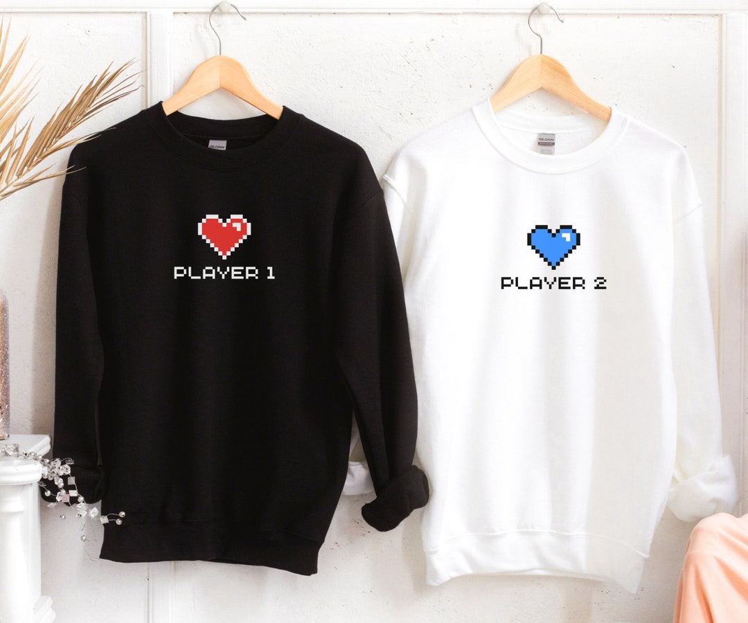 Player 1 Player 2, Gaming Sweatshirt, Gaming Hoodie, Gaming Couple ...