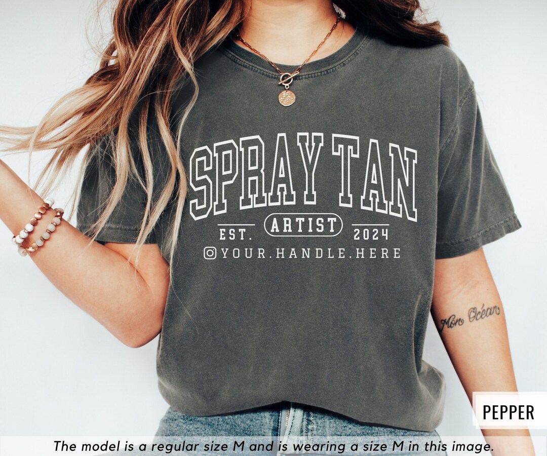 Custom Spray Tan Artist Shirt, Personalized Spray Tan Tee, Gift for ...