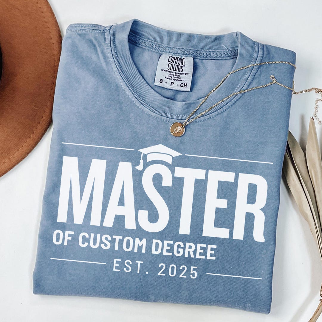 Personalized Masters Degree Shirt, Custom Masters Degree Graduation ...