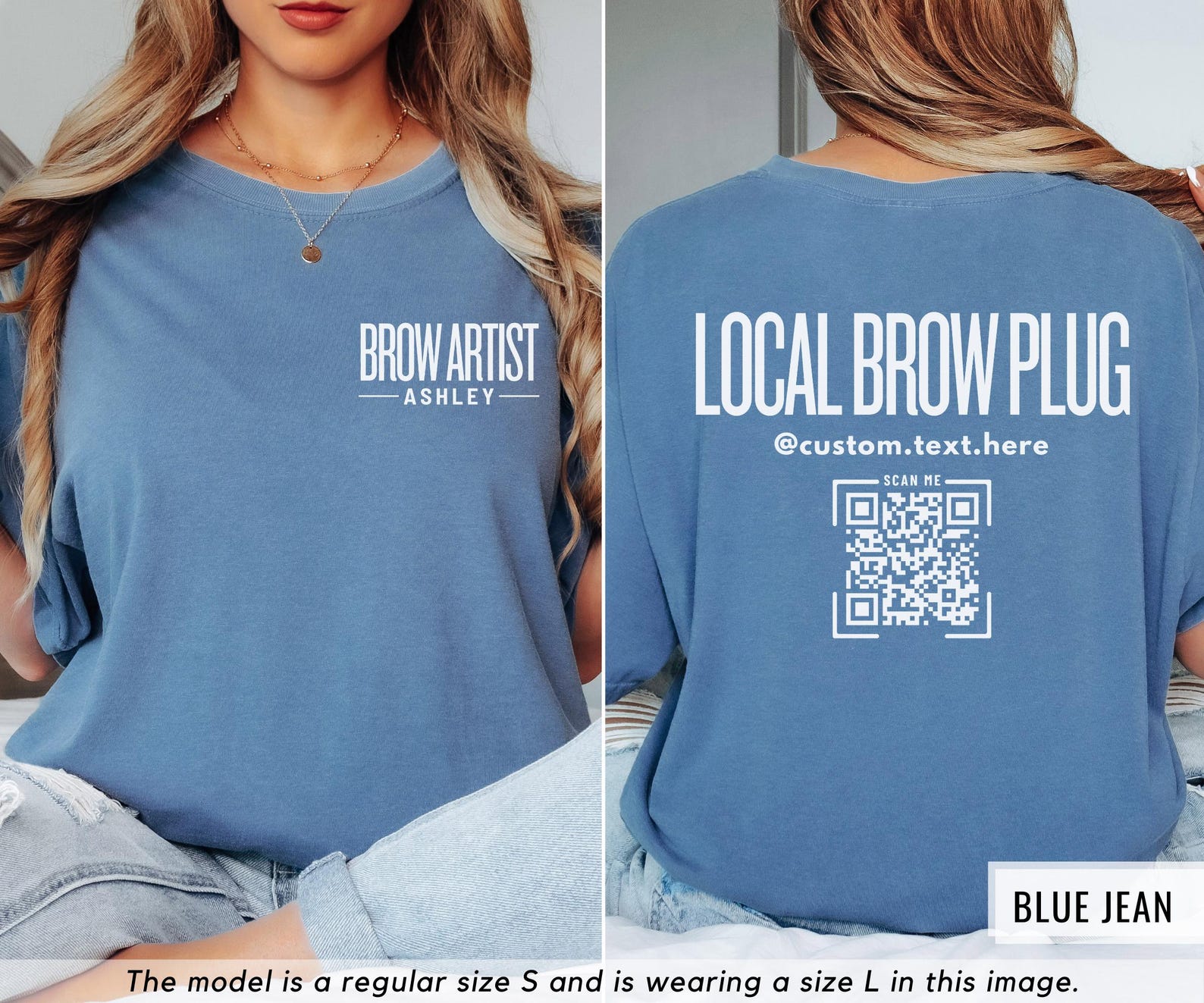 Custom Brow Tech Shirt, Brow Artist Tshirt, QR Code Brow Tech Instagram ...