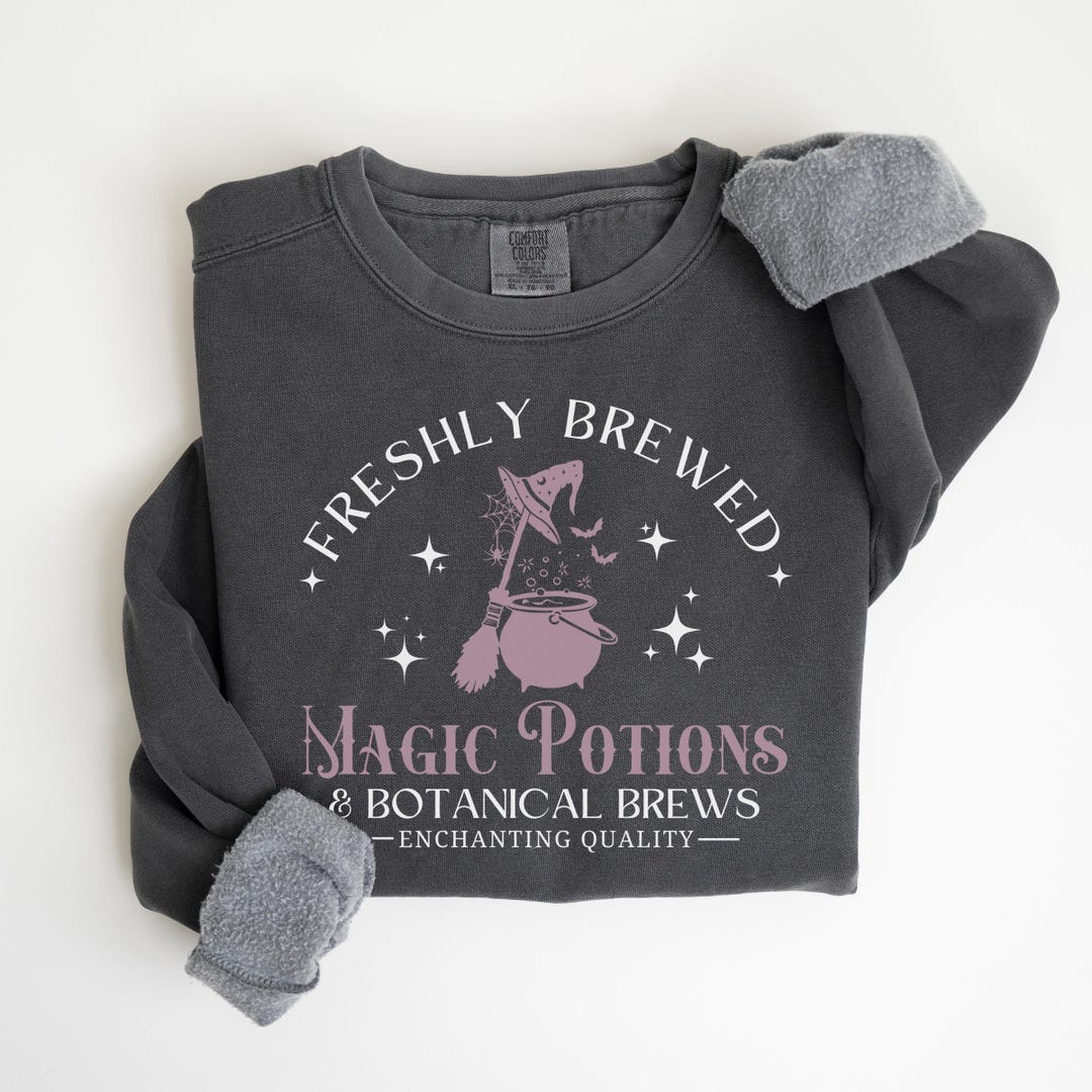 Witch Sweater, Halloween Sweatshirt, Cute Witchy Crewneck, Apothecary ...