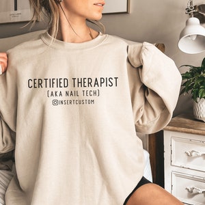 Custom Nail Tech Sweatshirt, Personalized Nail Artist Sweater, Custom ...