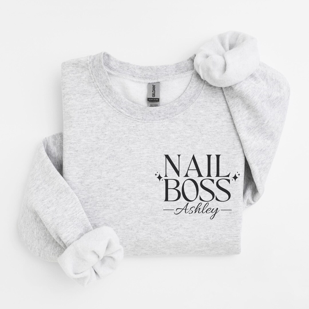 Custom Nail Tech Sweatshirt, Personalized Nail Artist Sweater, Nail ...