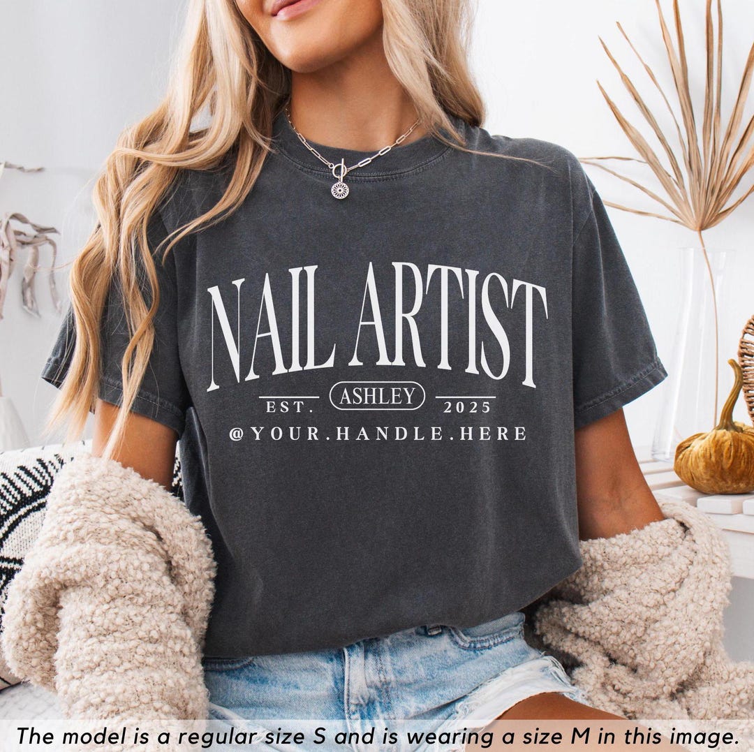 Custom Nail Tech Shirt, Nail Salon Instagram, Nail Tech Business Tshirt ...