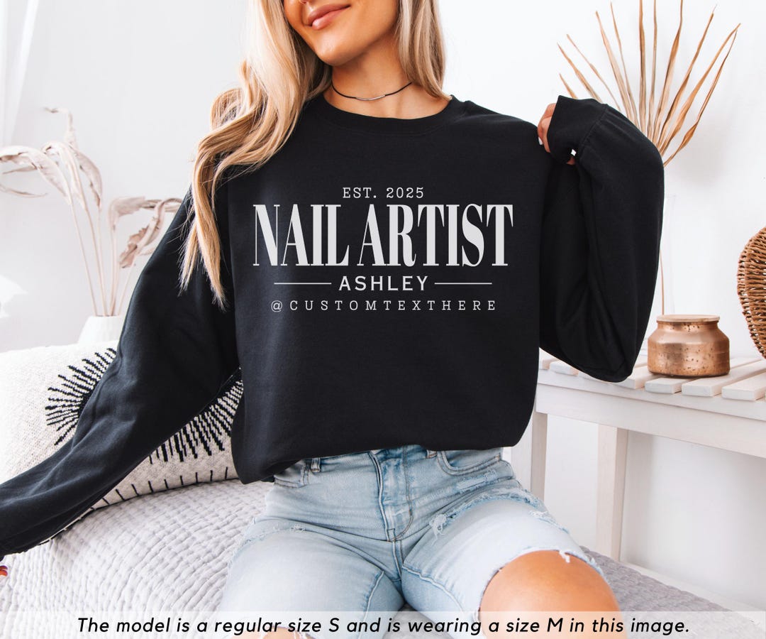 Custom Nail Tech Sweatshirt, Instagram Nail Artist Sweater ...