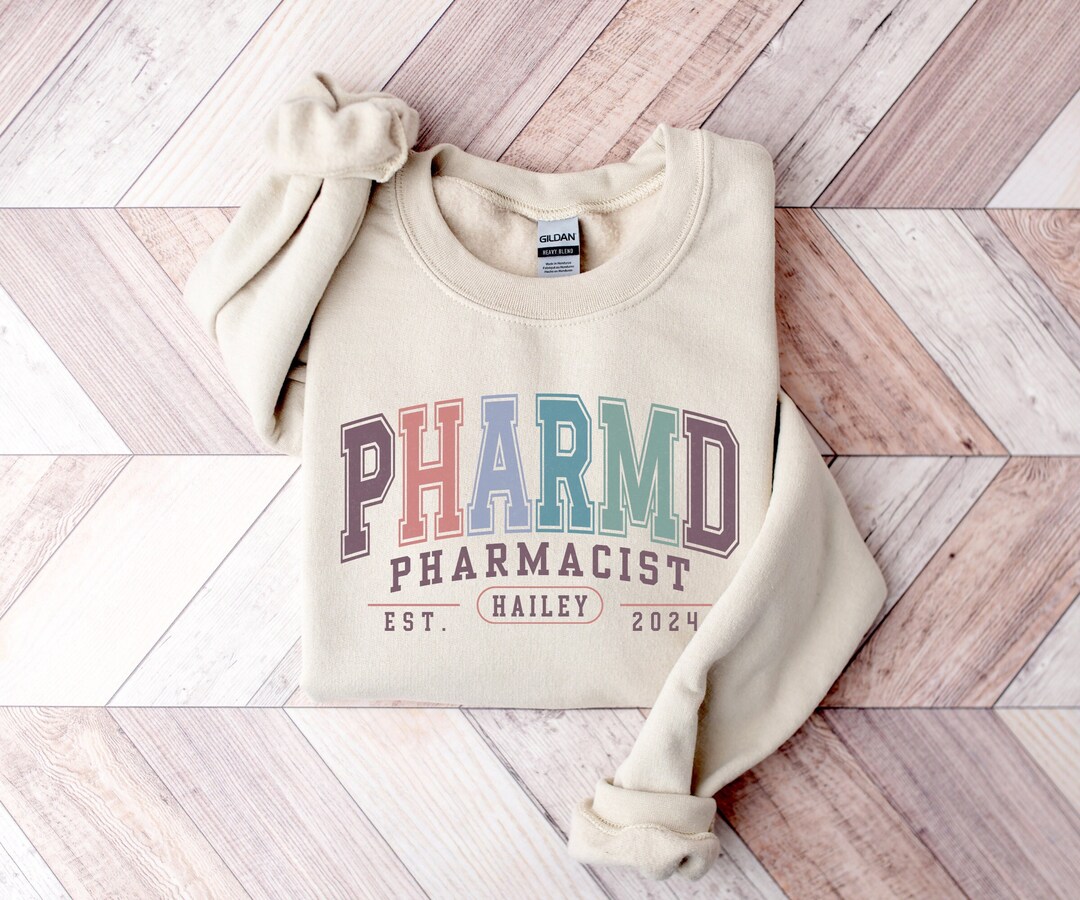 Personalized Pharmacist Sweatshirt, Custom Pharmd Sweater, Pharmacy ...