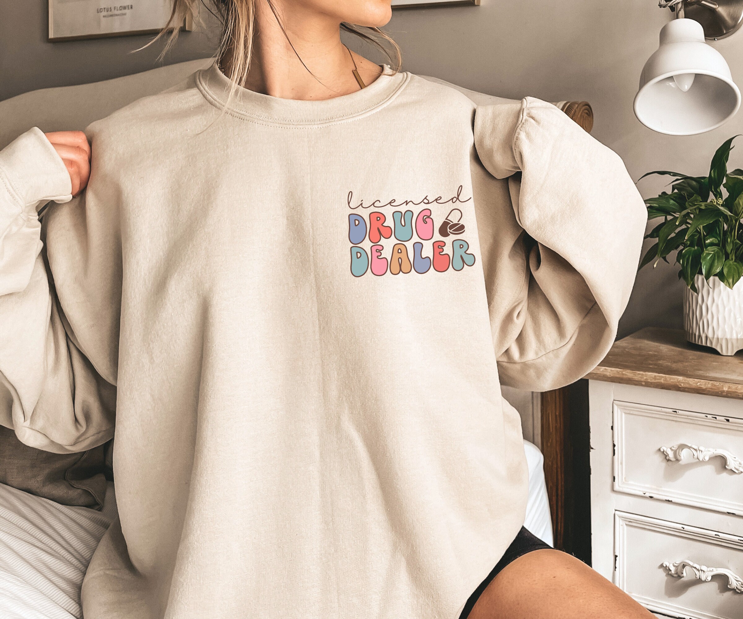 Licensed Drug Dealer Sweatshirt Retro Pharmacist Sweater - Etsy