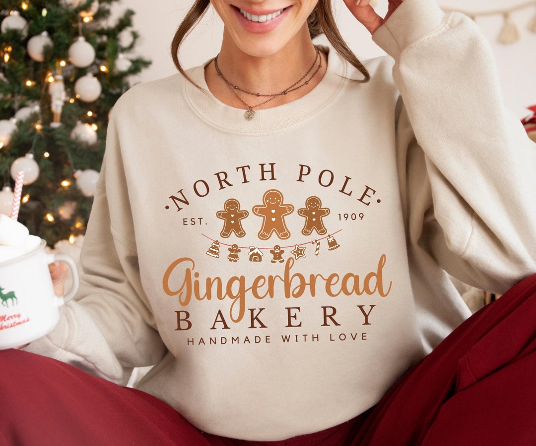 Gingerbread Bakery, Gingerbread Crewneck, Gingerbread Sweater, Vintage ...