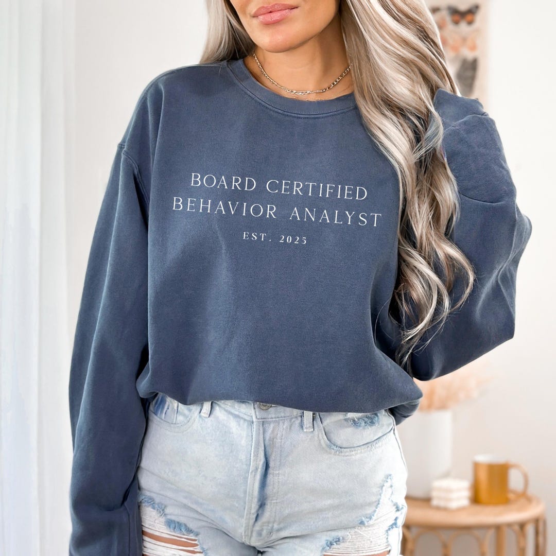 Personalized BCBA Sweatshirt, Custom Behavior Analyst Sweatshirt, BCBA ...