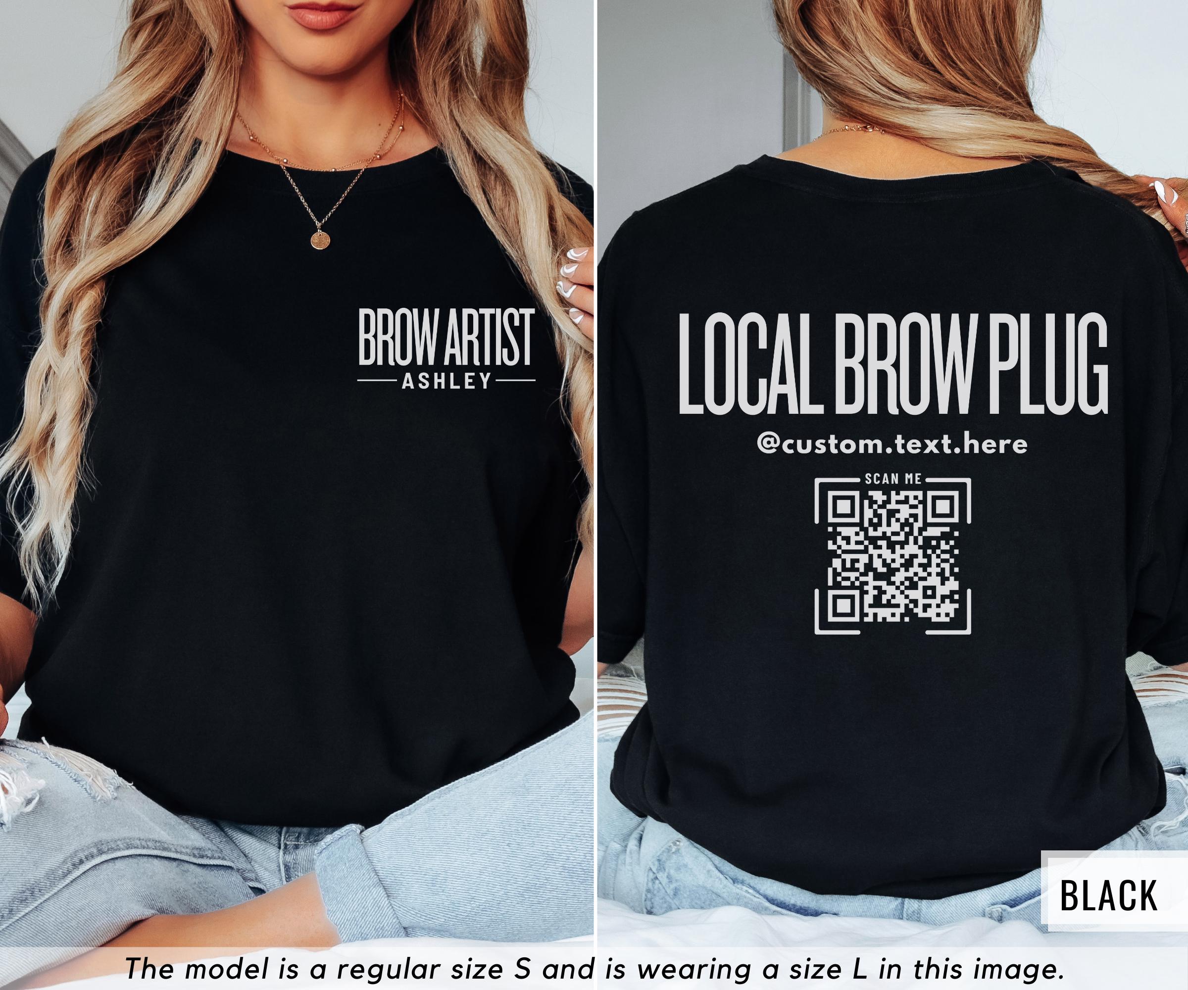 Custom Brow Tech Shirt, Brow Artist Tshirt, QR Code Brow Tech Instagram ...