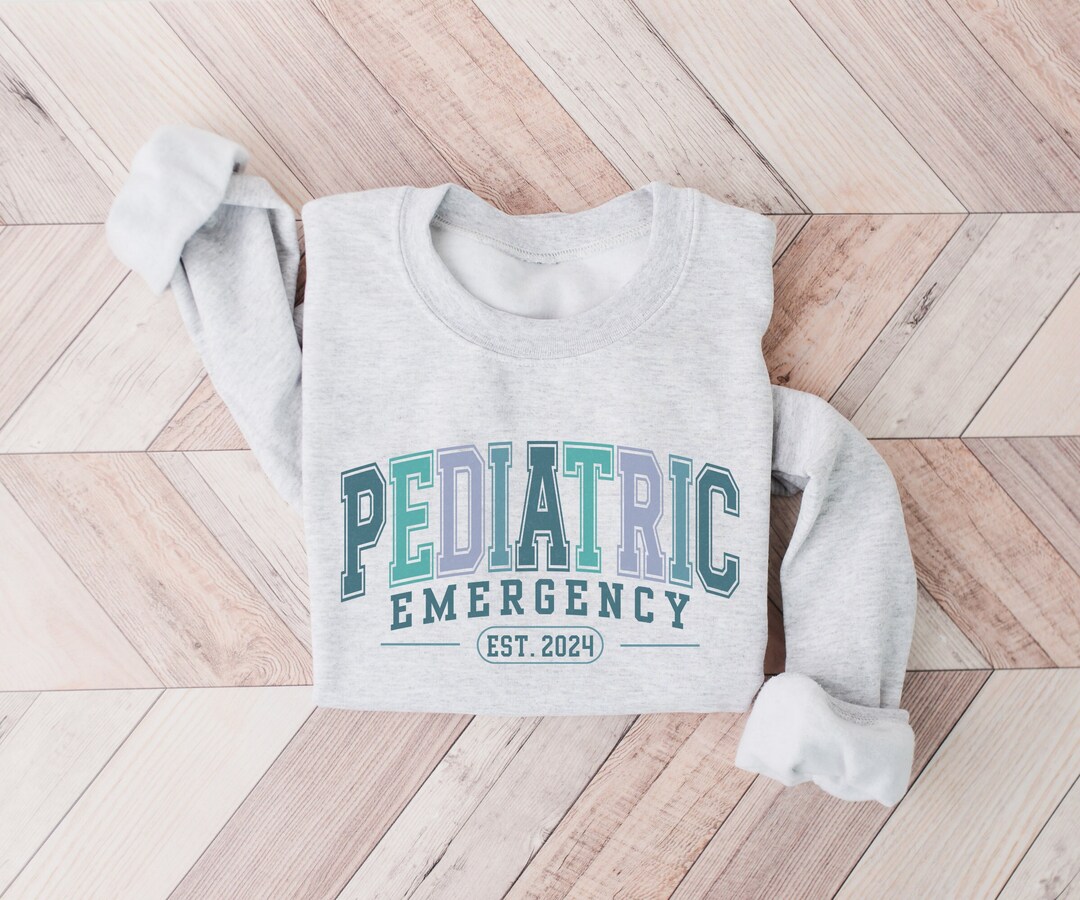Custom Pediatric Emergency Nurse Sweatshirt, Personalized Pediatric ER ...
